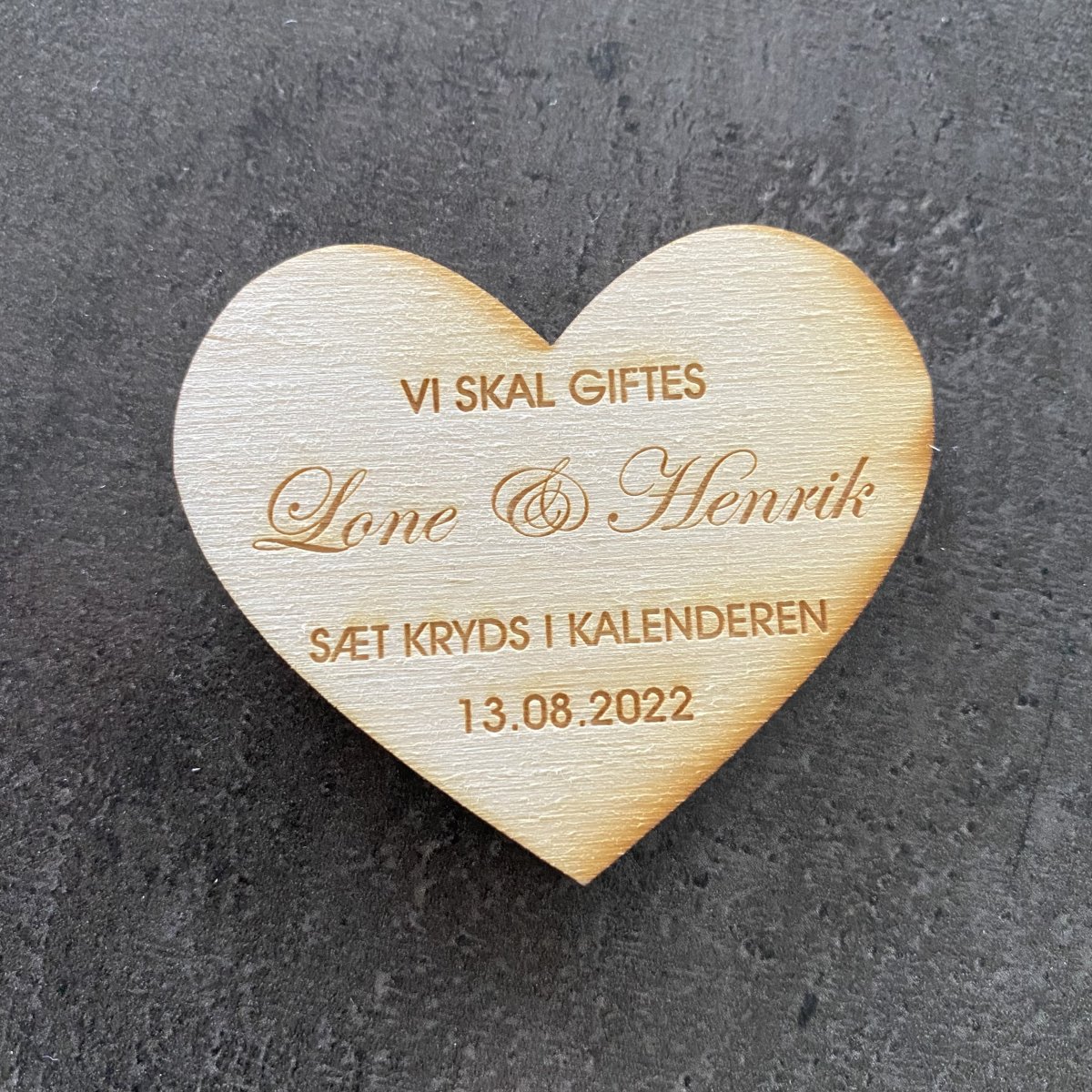 Save the date, Hjerte - Bryllup. - MØMS.dk